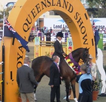 Grand Acclaim and Brooke Higgins Win Champion Show Hunter at Brisbane Royal